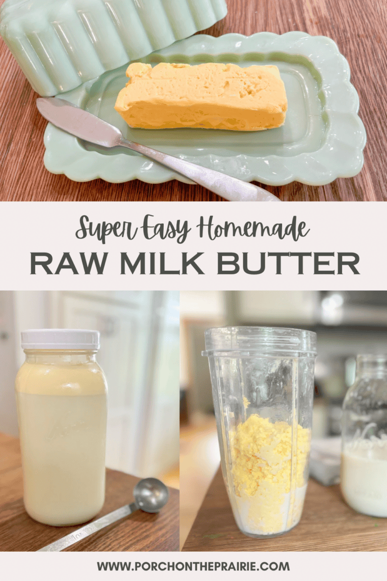 How to Make Homemade Butter from Raw Milk Cream - Porch on the Prairie