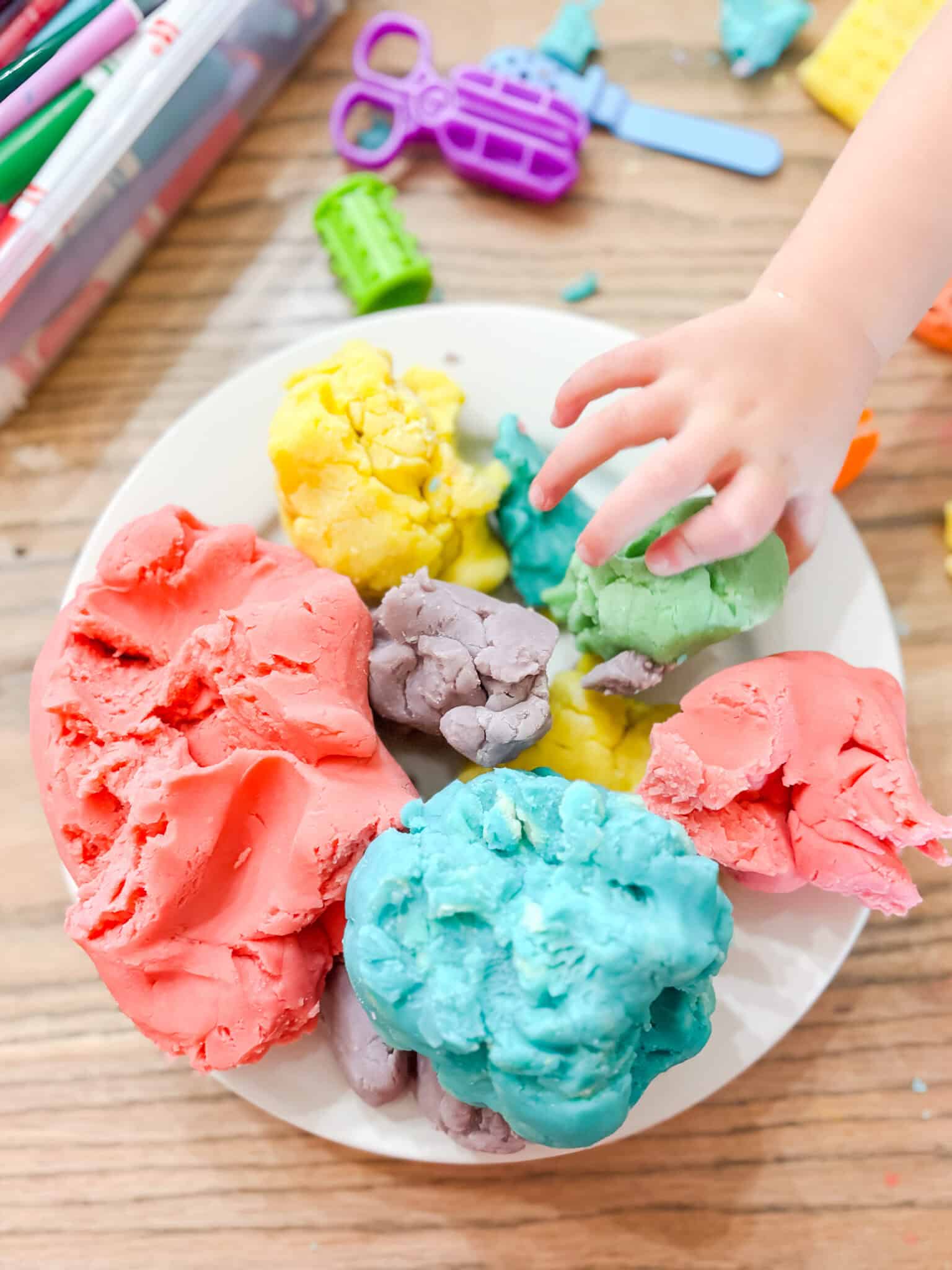 Quick and Easy Homemade Playdough - Simple DIY Recipe - Porch on the ...