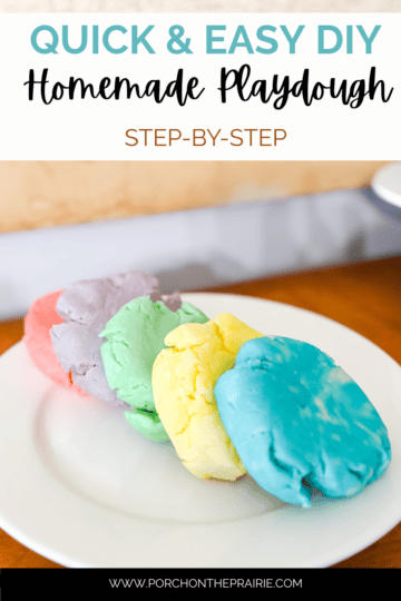 Quick and Easy Homemade Playdough - Simple DIY Recipe - Porch on the ...