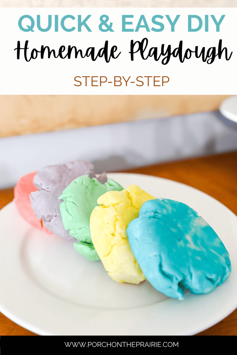 Quick and Easy Homemade Playdough - Simple DIY Recipe - Porch on the ...